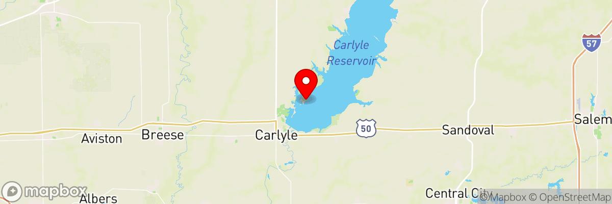 Carlyle Lake Illinois Map