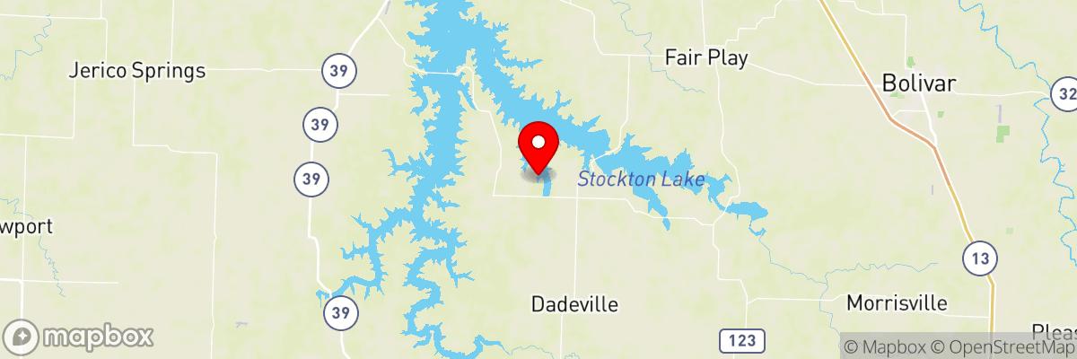 Stockton Lake Map With Mile Stockton Lake Map | Wooden Maps