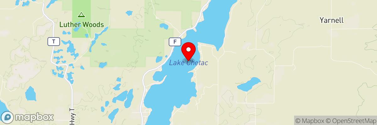 Lake Chetac Wisconsin Map ACTIVITIES Fred Thomas Resort Located On