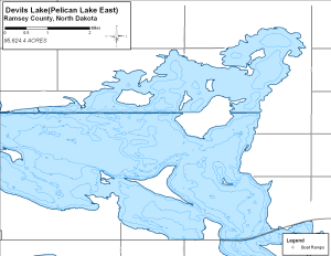 Devils Lake Fishing Map