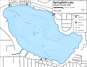 Springfield Lake Depth Maps Fellows Lake